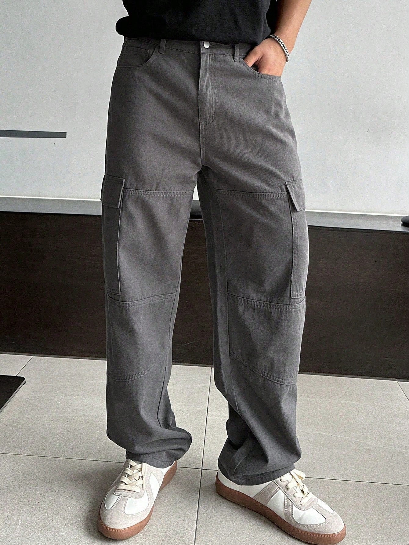 DAZY Men Flap Pocket Side Cargo Pants - Walmart.com
