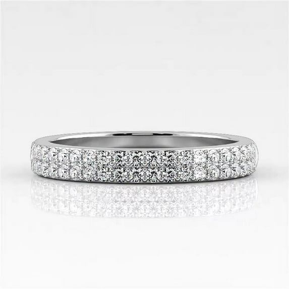 DAZZLE Jewel 0.5 Ct Round Cut Diamond Rings for Women's - 14K White ...