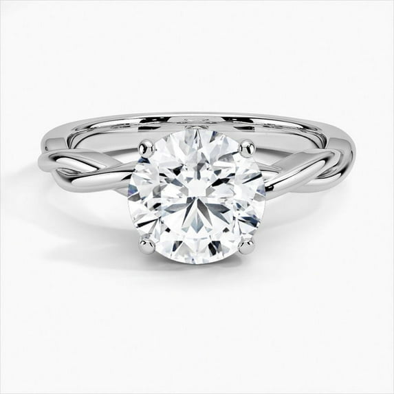DAZZLE Jewel 1.8 Ct VVS1/D Round Cut Diamond Ring - 14K White Gold ...