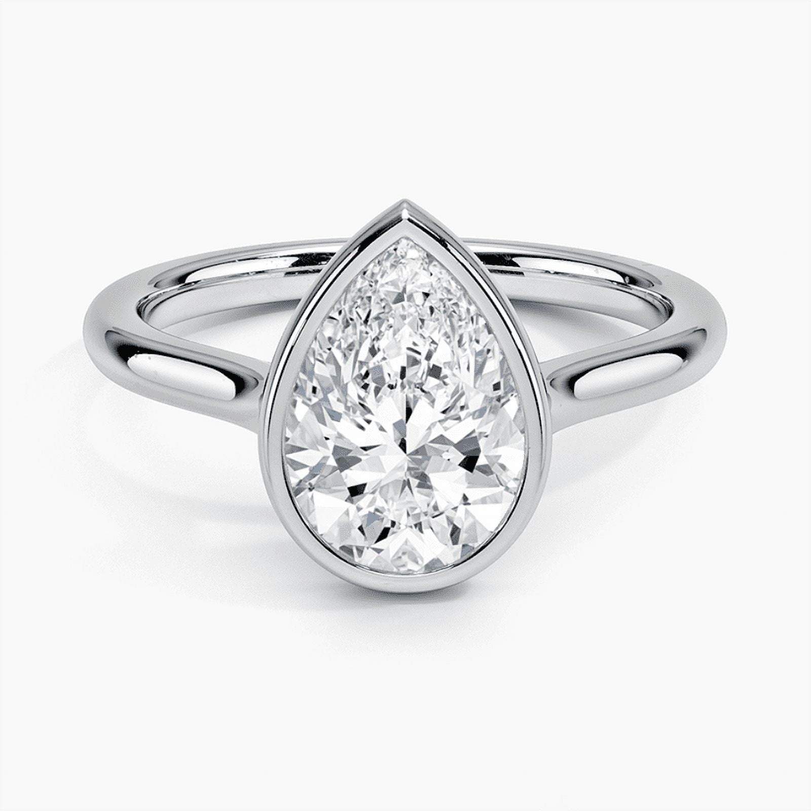 DAZZLE Jewel 1.9 Ct Pear Cut White Diamond Rings - 14K White Gold ...