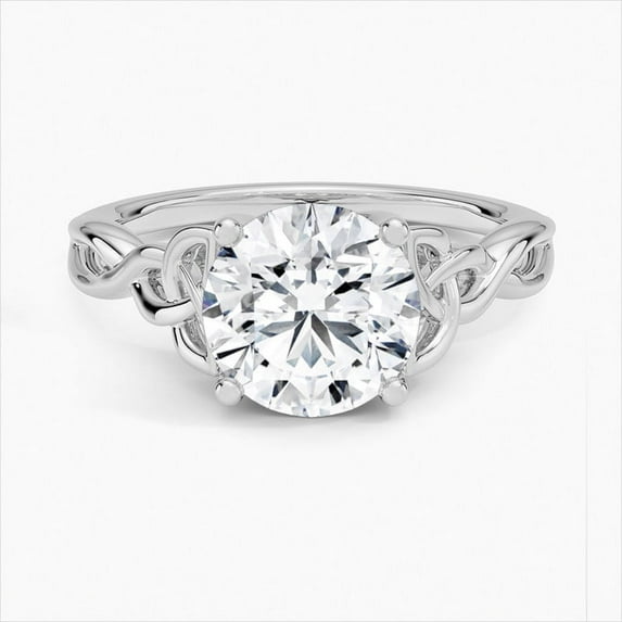 DAZZLE Jewel 14K White Gold Plated Rings - 1.8 Ct Round Cut Diamond ...