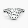 DAZZLE Jewel 2 Ct Round Cut Diamond Rings - 14K White Gold Plated ...