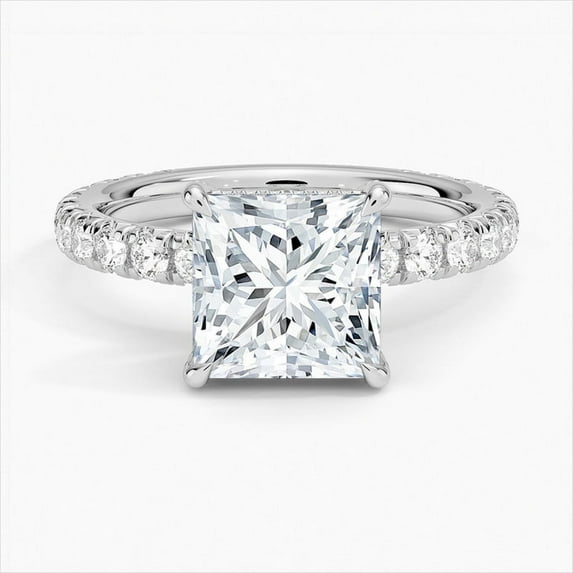 DAZZLE Jewel Princess Cut 1.8 Ct Lab Created Diamond Wedding Ring for ...