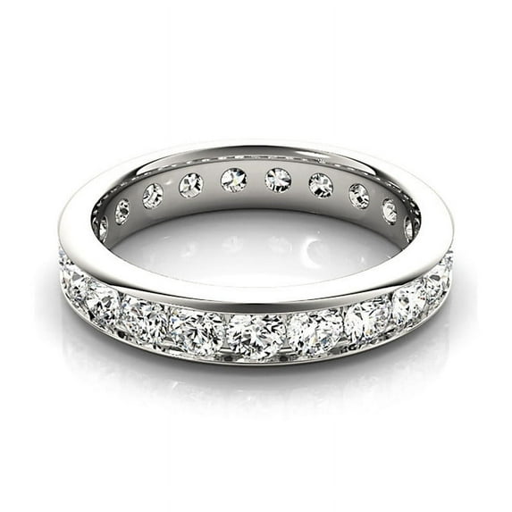 DAZZLE Jewel Round Cut Brilliant 1 Ct Diamond Engagement Ring - 14K ...