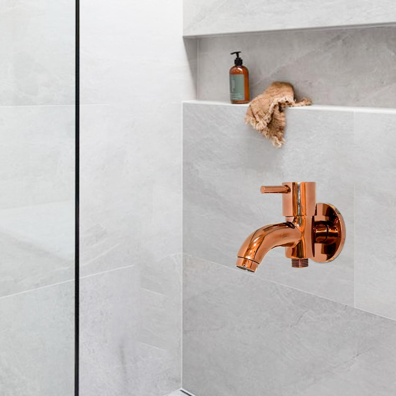 DB Bathware Roma Full Brass 2Way Bib Cock Tap 2in1 Bib Cock Faucet Ideal for Washing Machine ...