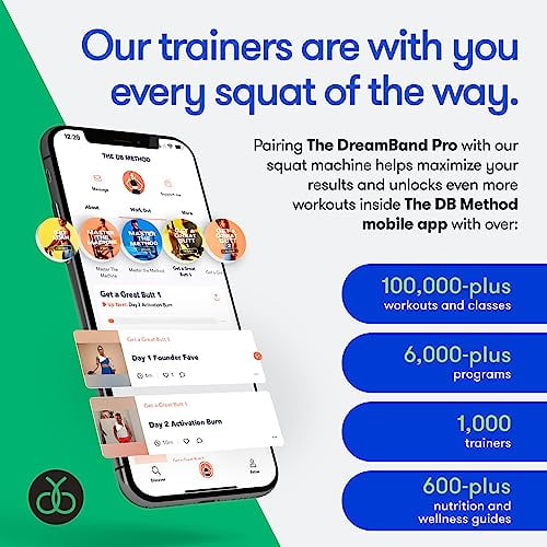 The DB Method DreamBand Pro Squat Resistance Band, Low Impact, Targets ...