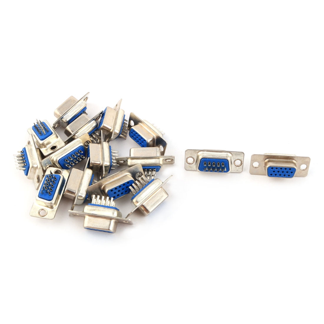 DB15 15-Pin 3 Row Female Plug Computer VGA Cable Solder Connector ...