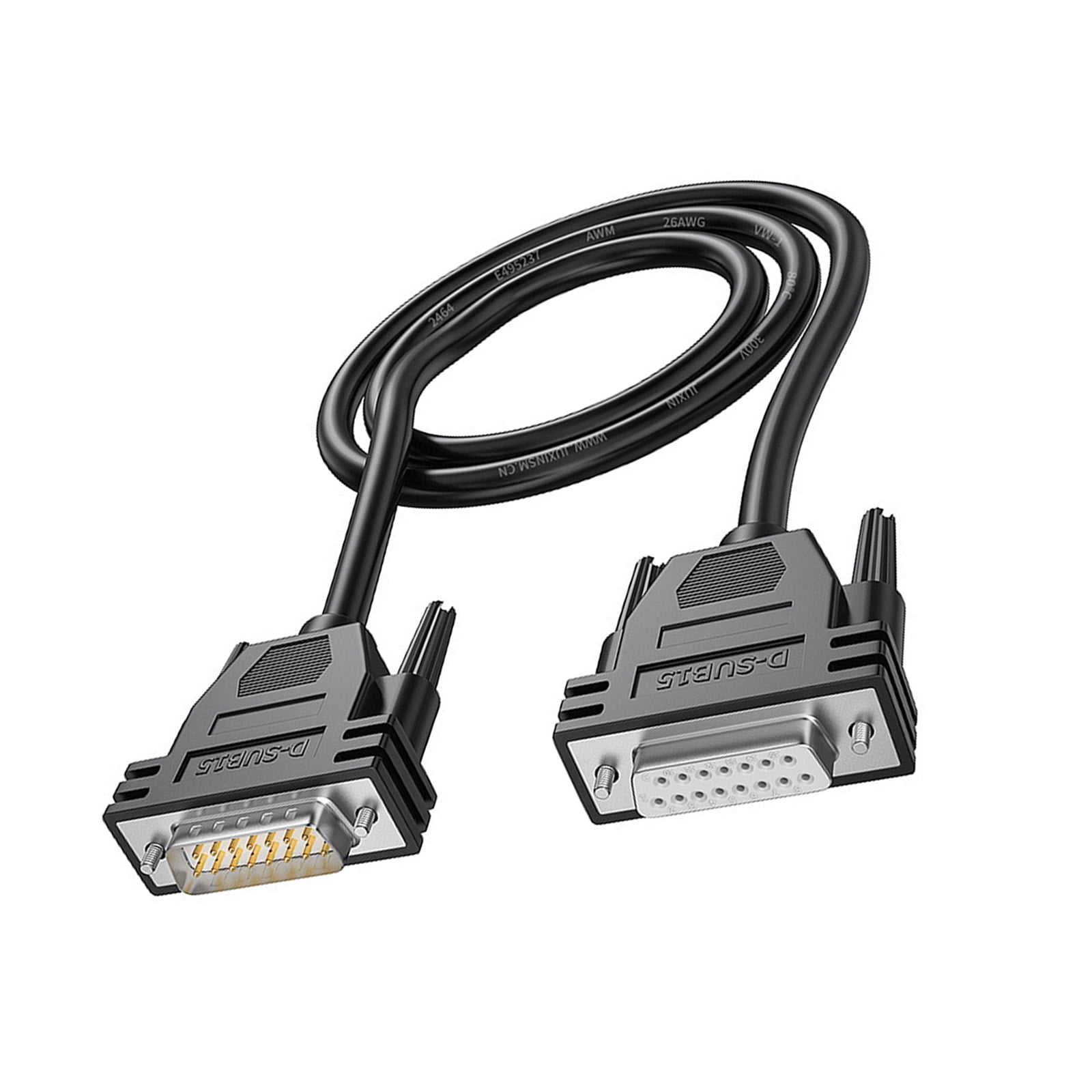 DB15 Female to Male Wire High Performances Cable Double Shielding ...