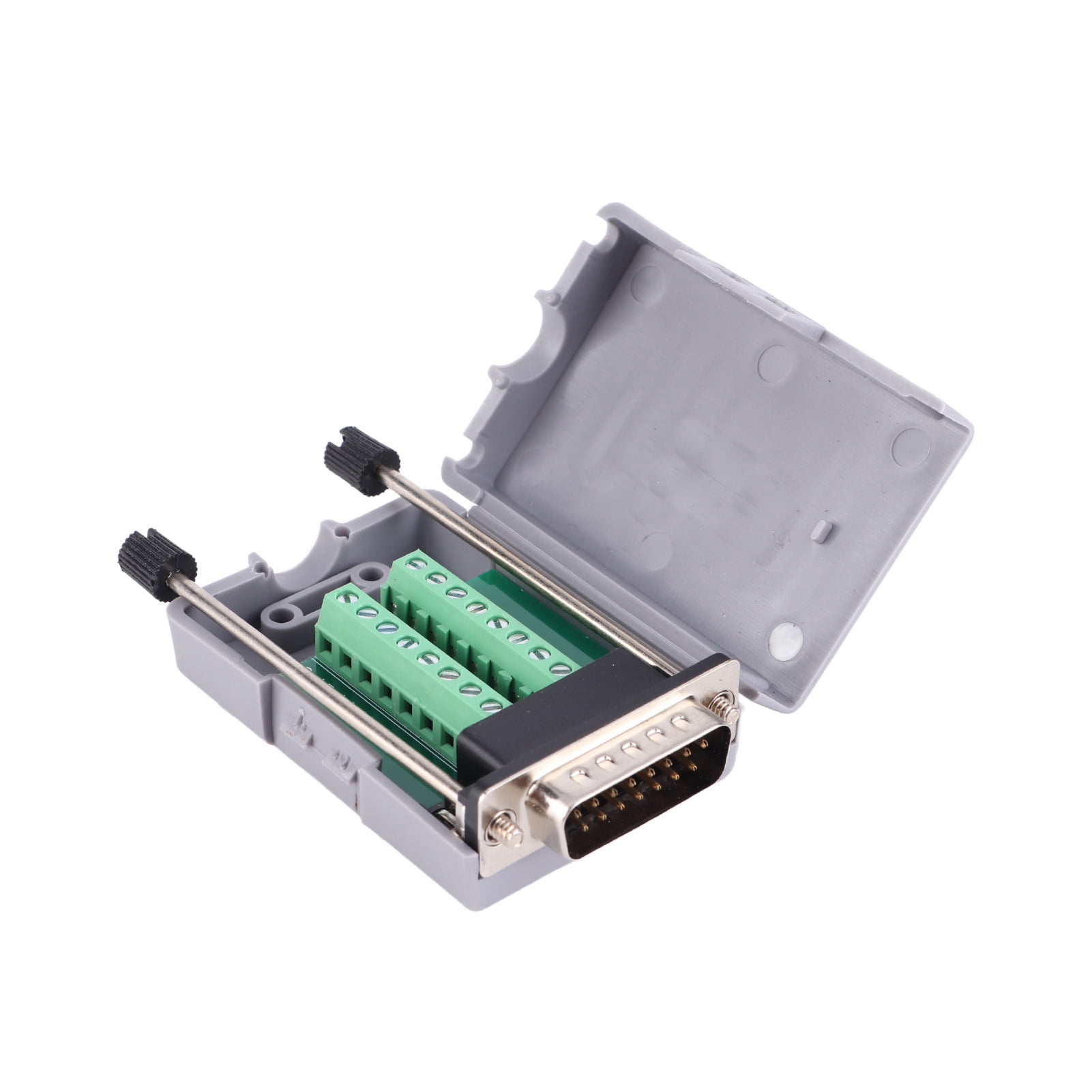 DB15 Solderless Connector 15 Pin Breakout Board D?SUB Male Terminal Adapter Module with Case ...