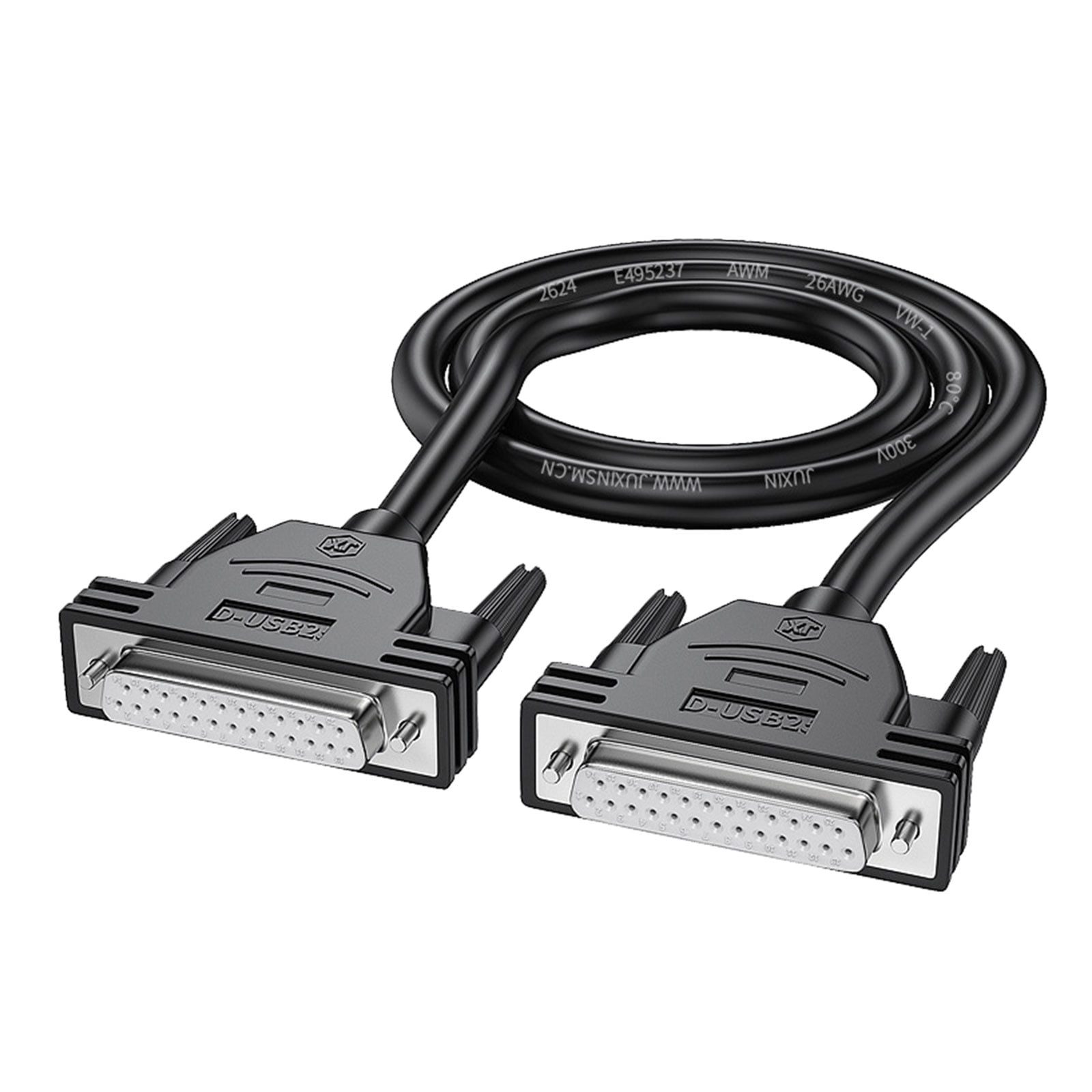 DB25 Extension Cable 25Pin Male/Female Connectors Wire Line 26AWG ...