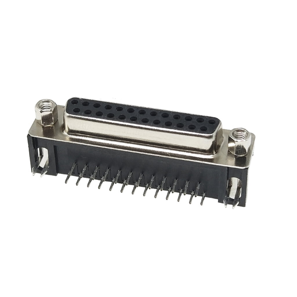 DB25 Female Right Angles PCB Mount Connectors Interference Resistant ...