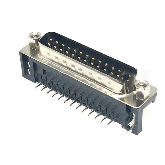 DB25 Female Right Angles PCB Mount Connectors Interference Resistant ...