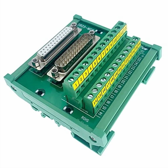 DB25 Male/Female D-SUB Din Rail Mount Interface Module, D-sub Terminal ...