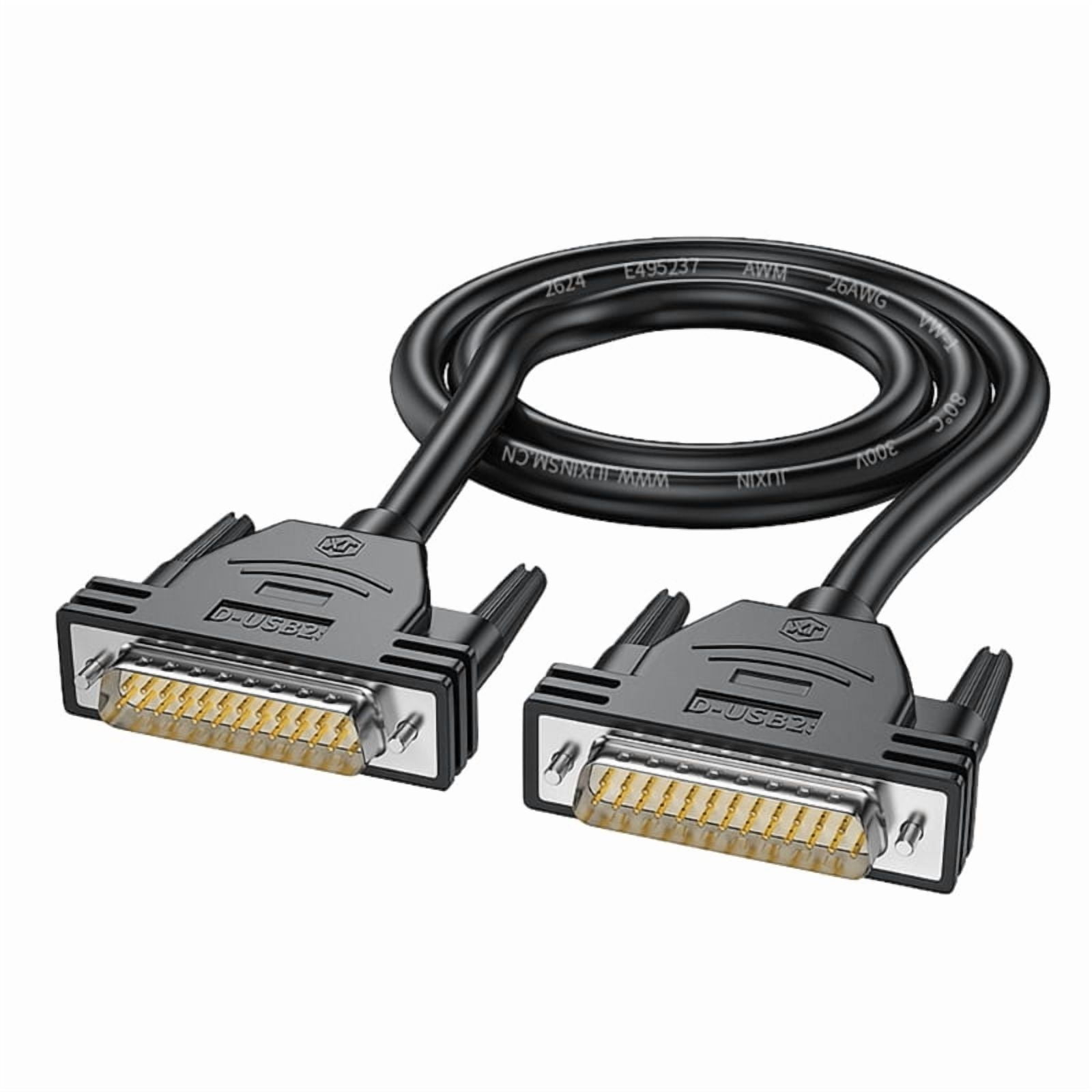 DB25 Male/Female Serial Extension Cable 25Pin Nickle Plated Connectors ...