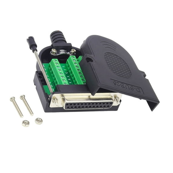 DB25 Port Terminal Block Adapter RS232 Joint Thin Profile Shell ...