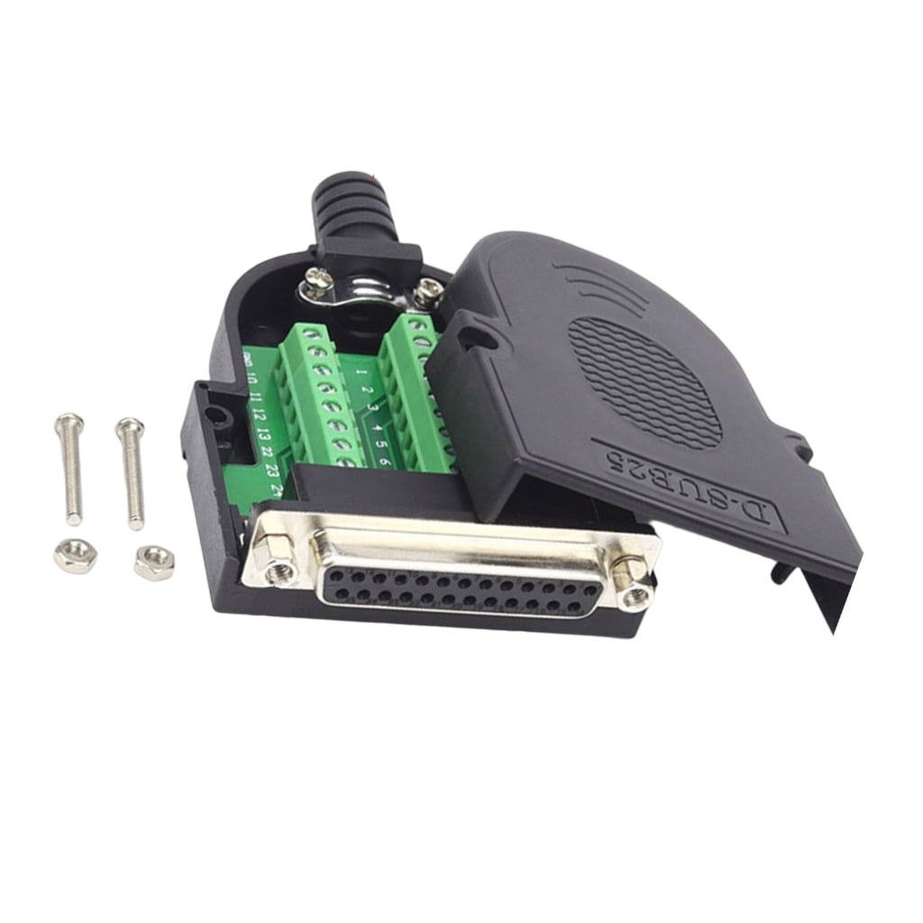DB25 Serial Port Terminal Block Adapter RS232 Joint Thin Profile Shell ...