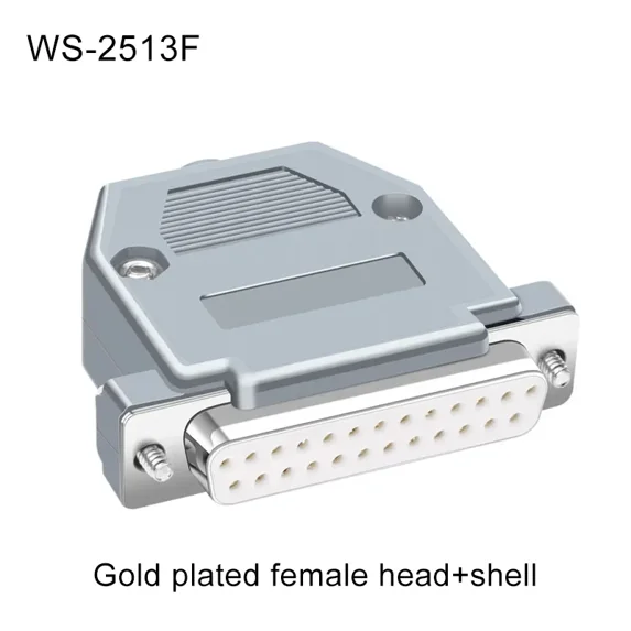 DB25 Soldering Connector Plug Two-row DB 25 Pin Gold-plating Male ...
