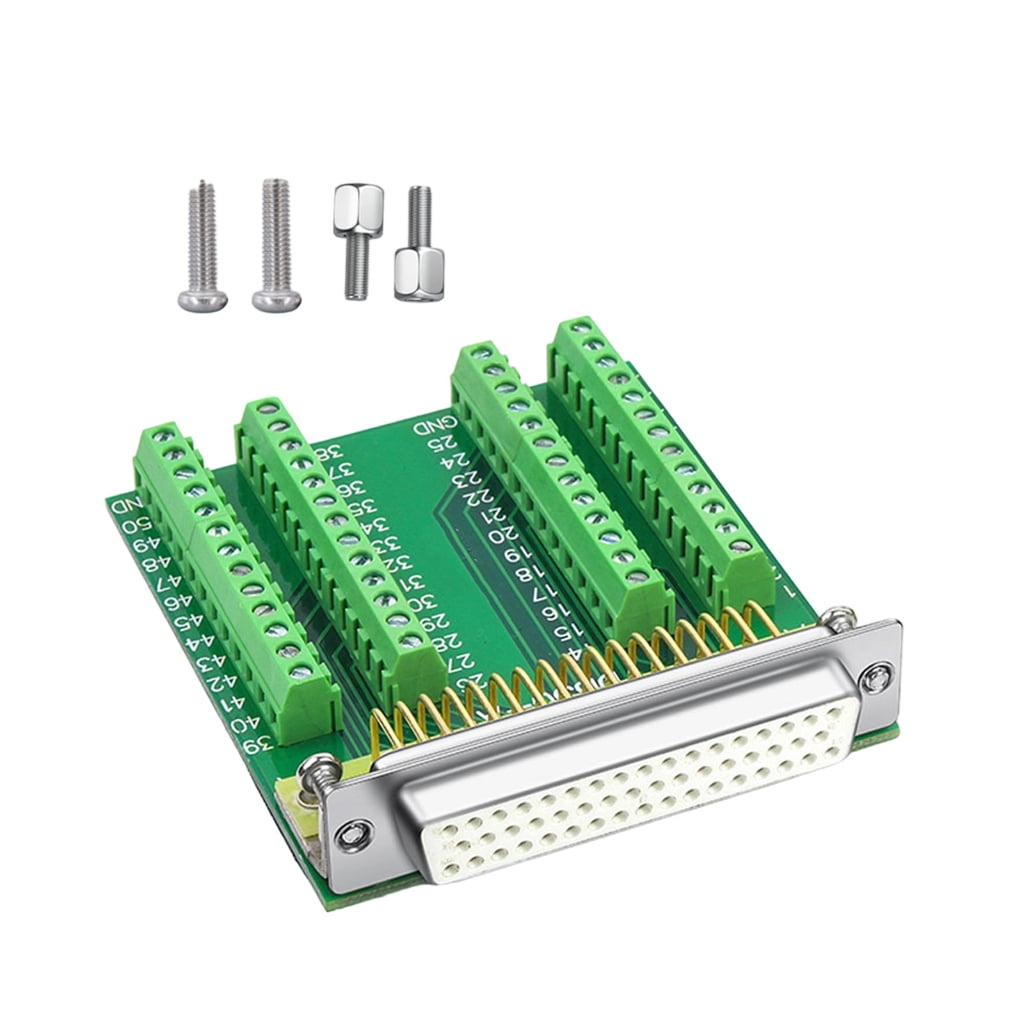 DB50 50Pin Female Male Terminal Board Adapter Mounting Connector Module ...