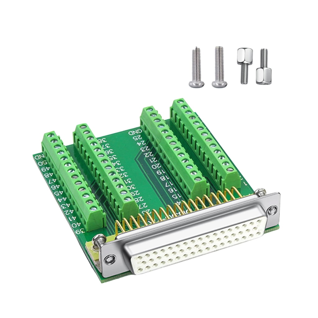DB50 50Pin Female Male Terminal Board Adapter Mounting Connector Module ...