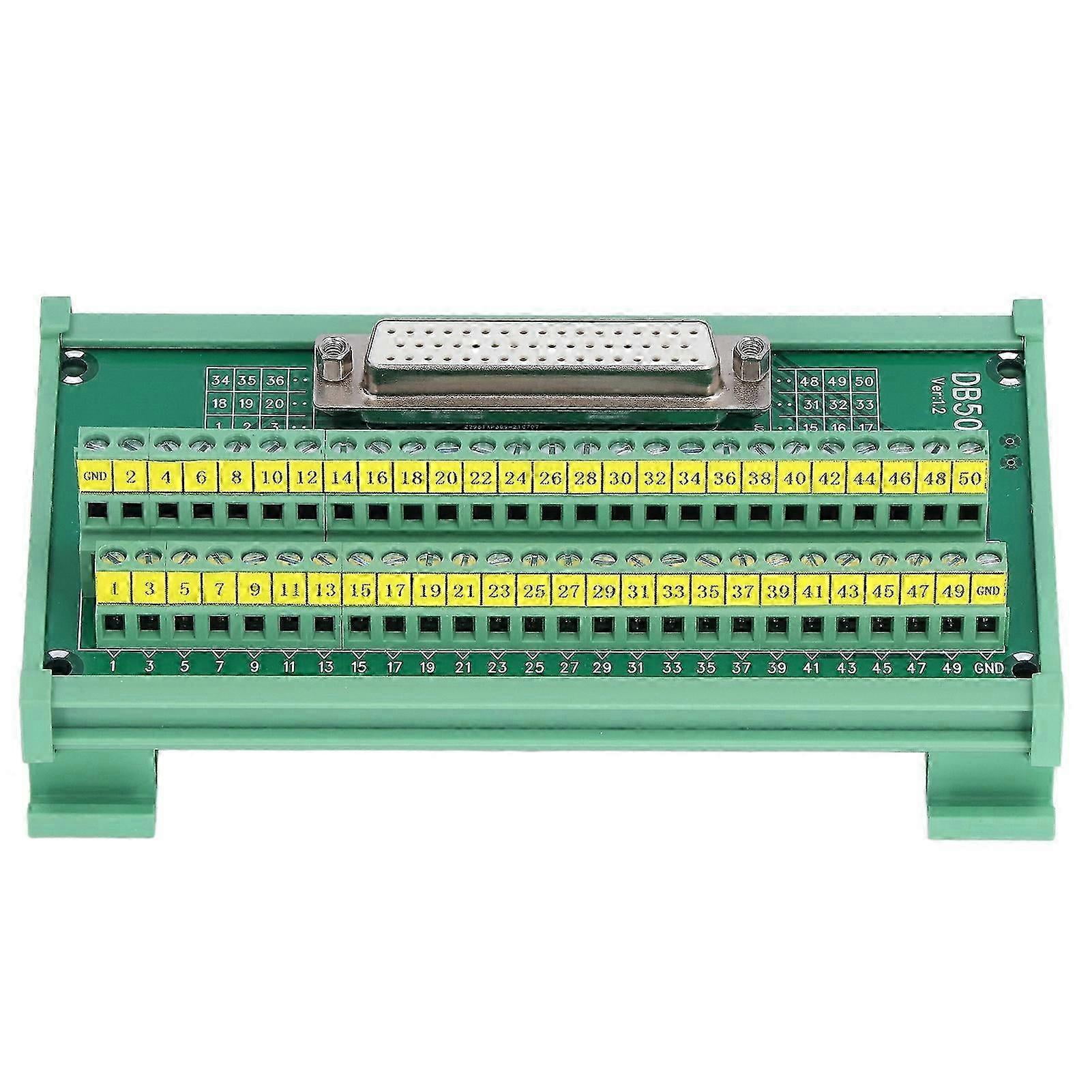 DB50 to Terminal Connector Adapter Plate PCB Board Straight Female ...
