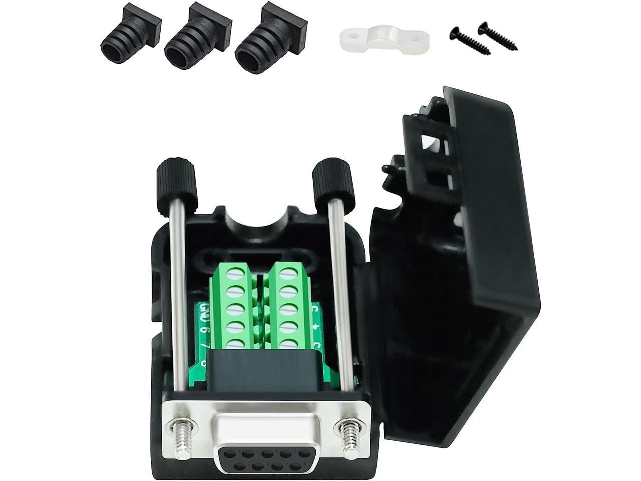 DB9 Breakout Connector DB-9 Female RS232 Serial Adapter Solderless ...