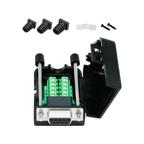 DB9 Breakout Connector DB-9 Female RS232 Serial Adapter Solderless ...