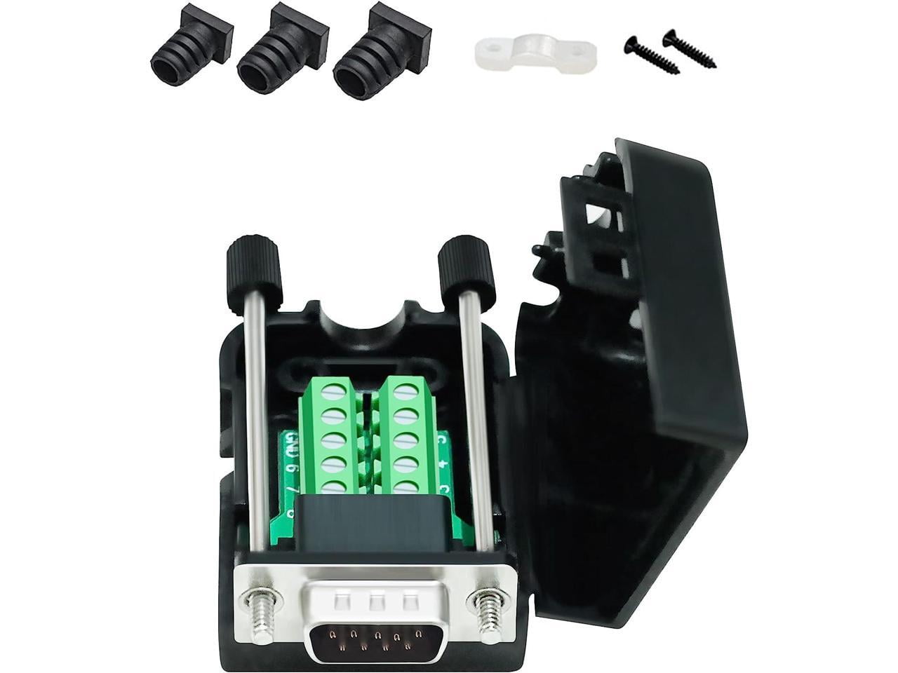 DB9 Breakout Connector DB-9 Male RS232 Serial Adapter Solderless Module ...