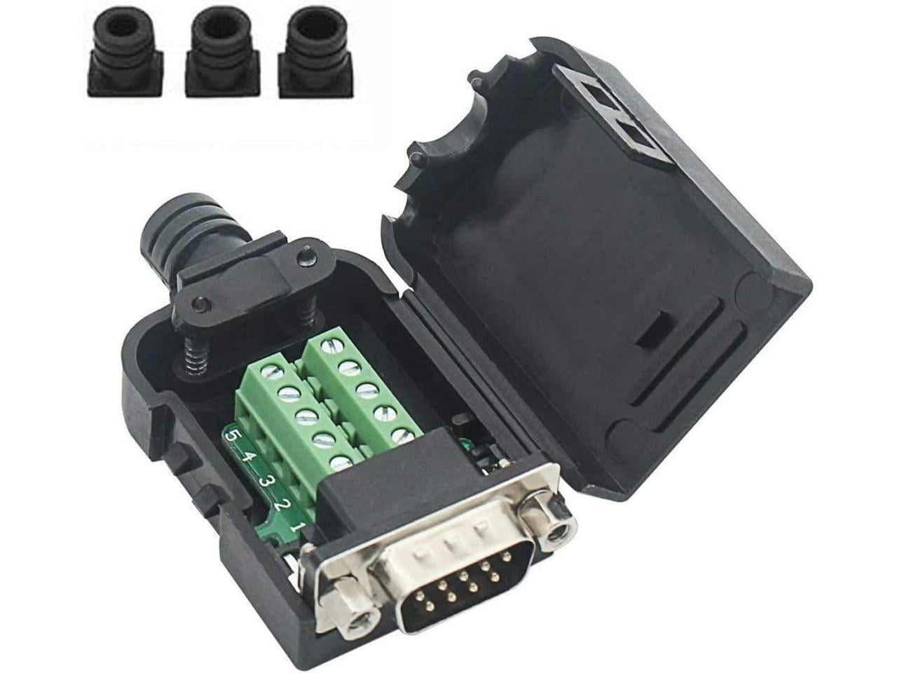 DB9 Breakout Connector to Wiring Terminal RS232 D-SUB Male Serial ...