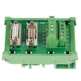 DB9 DIN Rail Interface Module, Male/Female Connector, Terminal Block ...