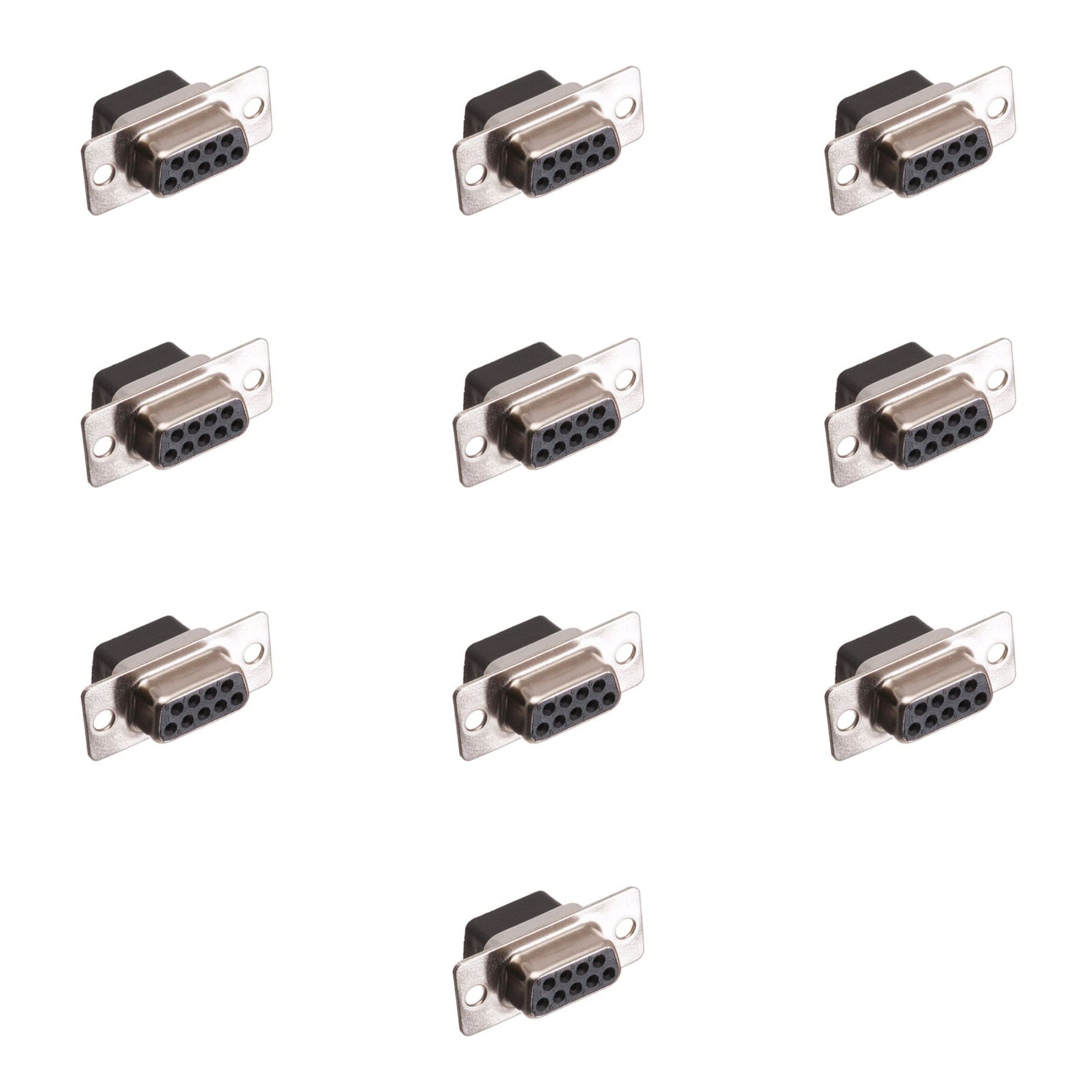 DB9 Female Crimp Connector for Serial Port Connections 10 Pcs Pack ...