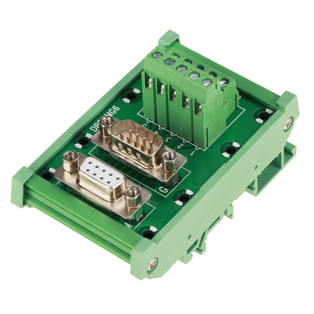DB9-MG6 DIN Rail Mount Interface Module Male / Female Connector ...