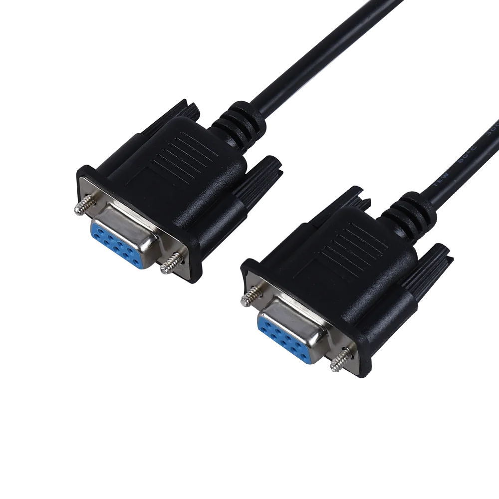 DB9 Pin Serial Cable Extended Wire RS232 COM Female to Female Male to ...