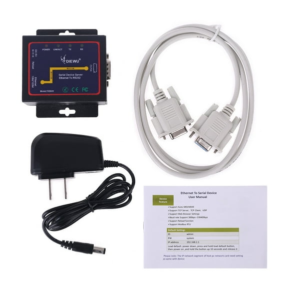 DB9 RJ45 to RS232 Ethernet / Server Module Ethernet Device ...