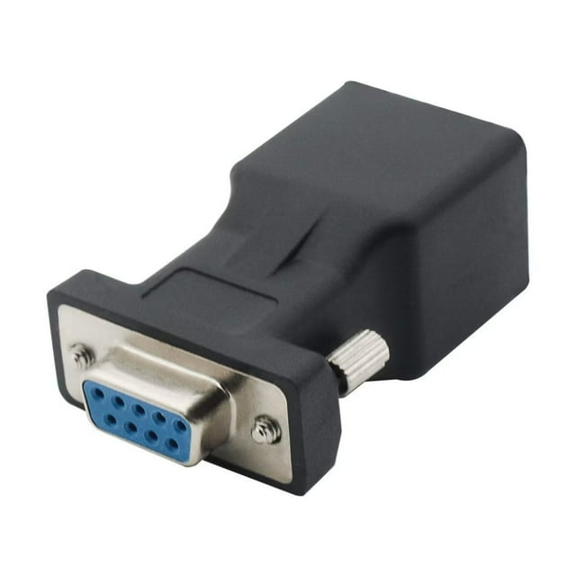 DB9 RS232 Female Port to RJ45 Female Connector Card DB9 Serial Port ...