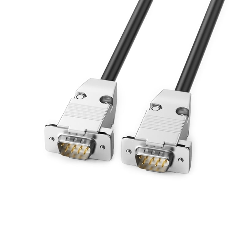 DB9 RS232 Serial Crossed Cable Male/Female Connectors Wire 28AWG ...
