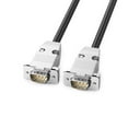 DB9 RS232 Serial Crossover Cable Male/Female Connectors Wire 28AWG ...