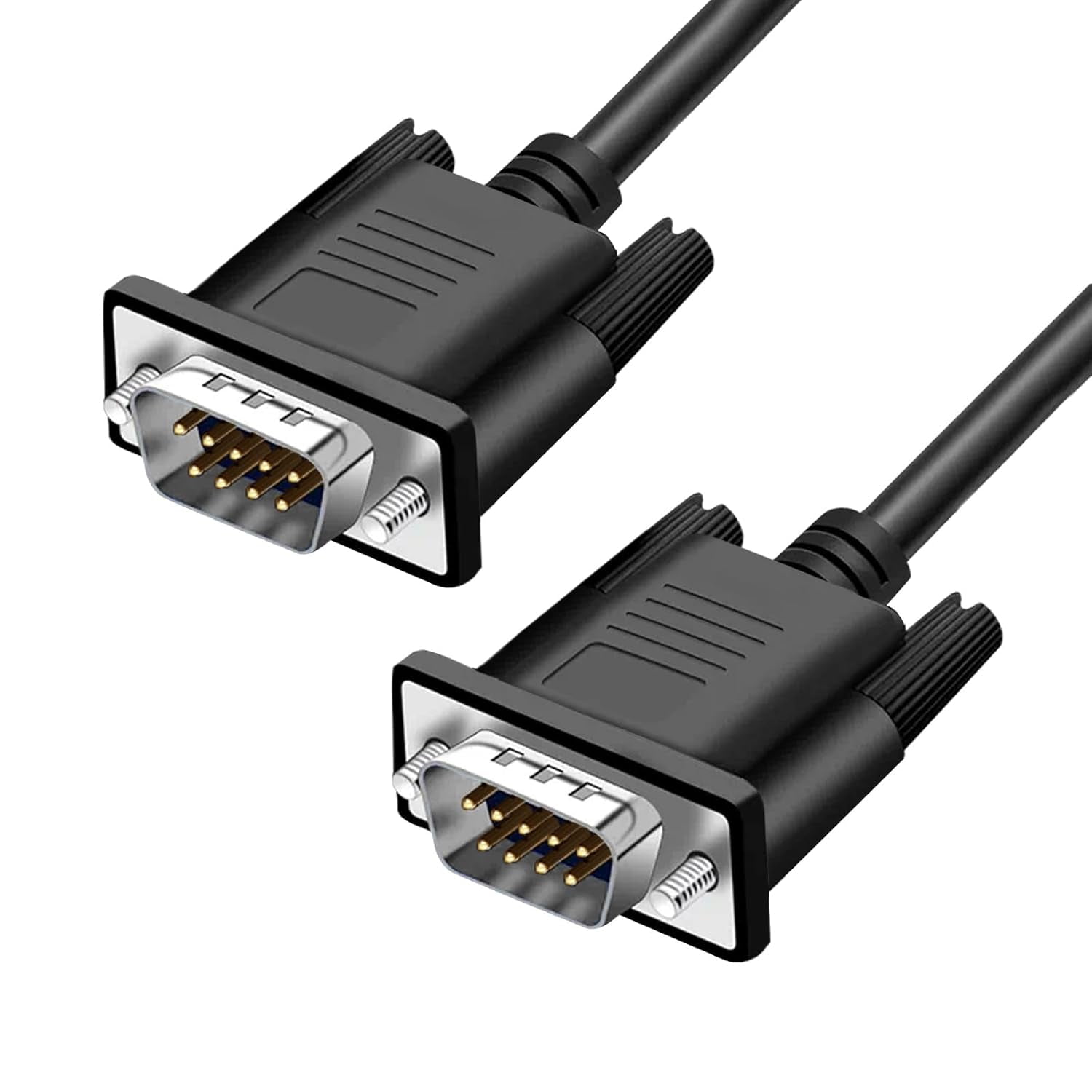 DB9 RS232 Serial Extension Cable Male to Male 9 Pin DB9 Cord Straight ...