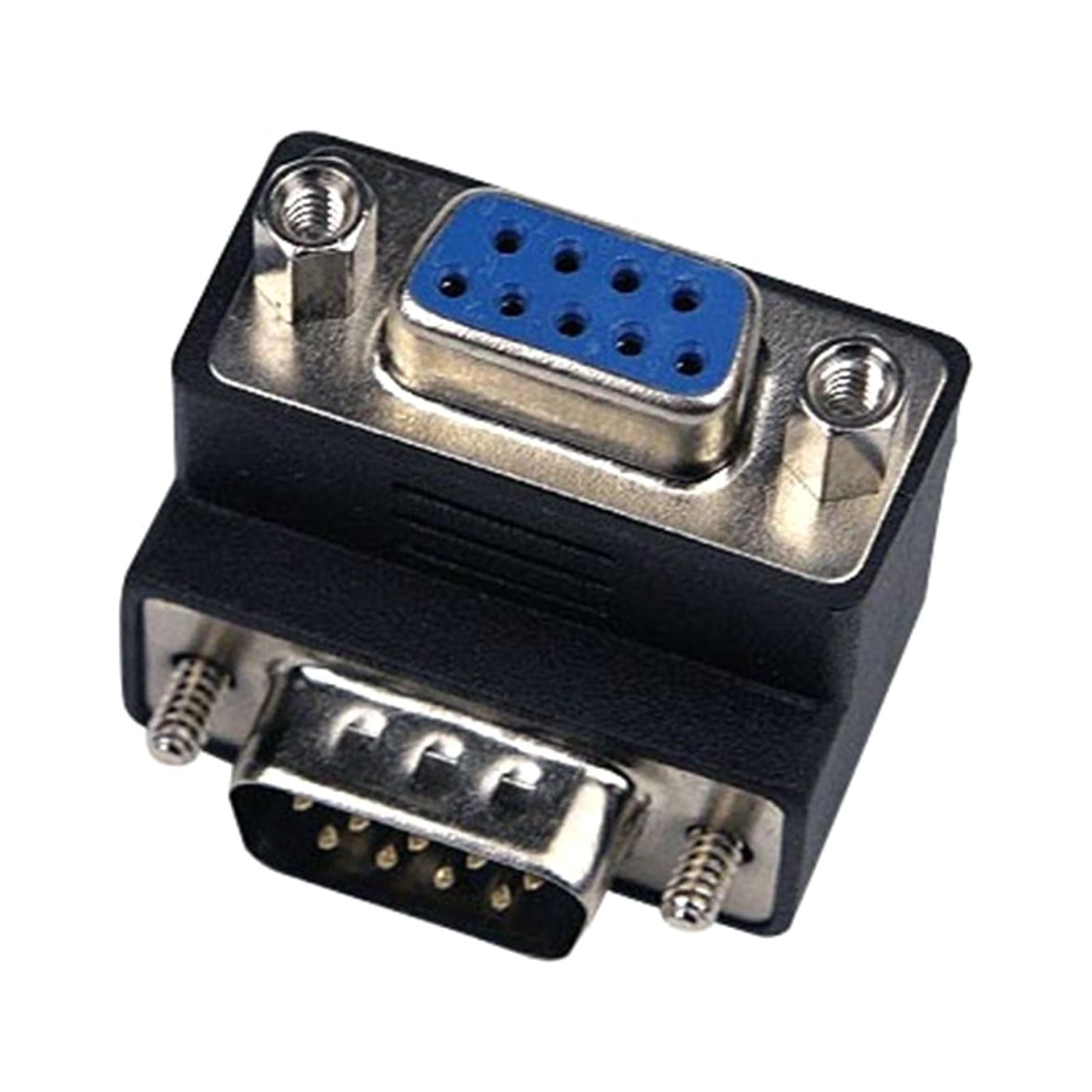 DB9pin 90 Degree VGA 9 Pin Adapter Connector Male to Female DB9 RS232 ...
