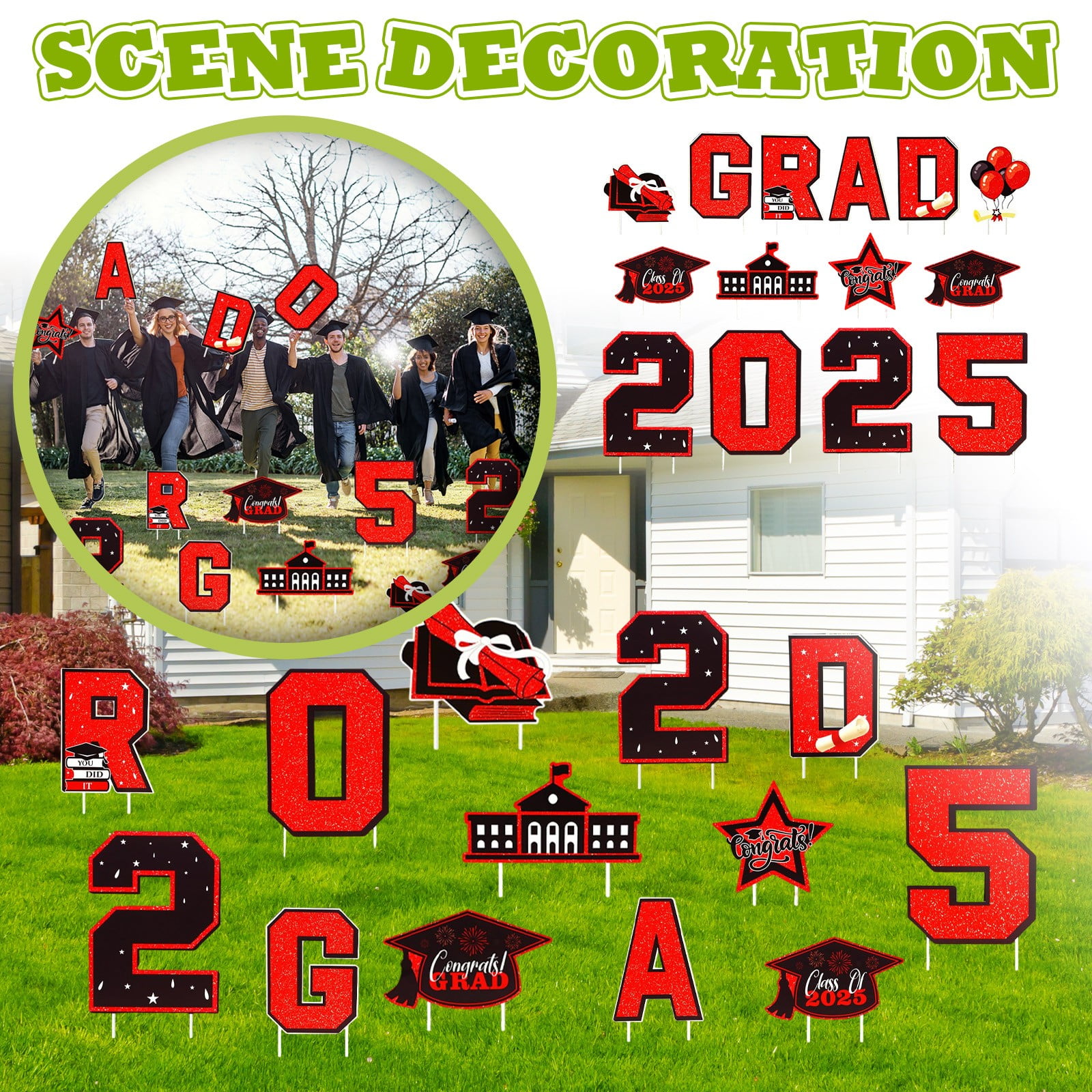 DBAIXID 14 PCS Graduation Yard Signs Class of 2025, Graduation ...
