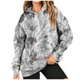 DBAIXID Camo Hoodie for Women Fleece Long Sleeve Pullover Fall Spring ...