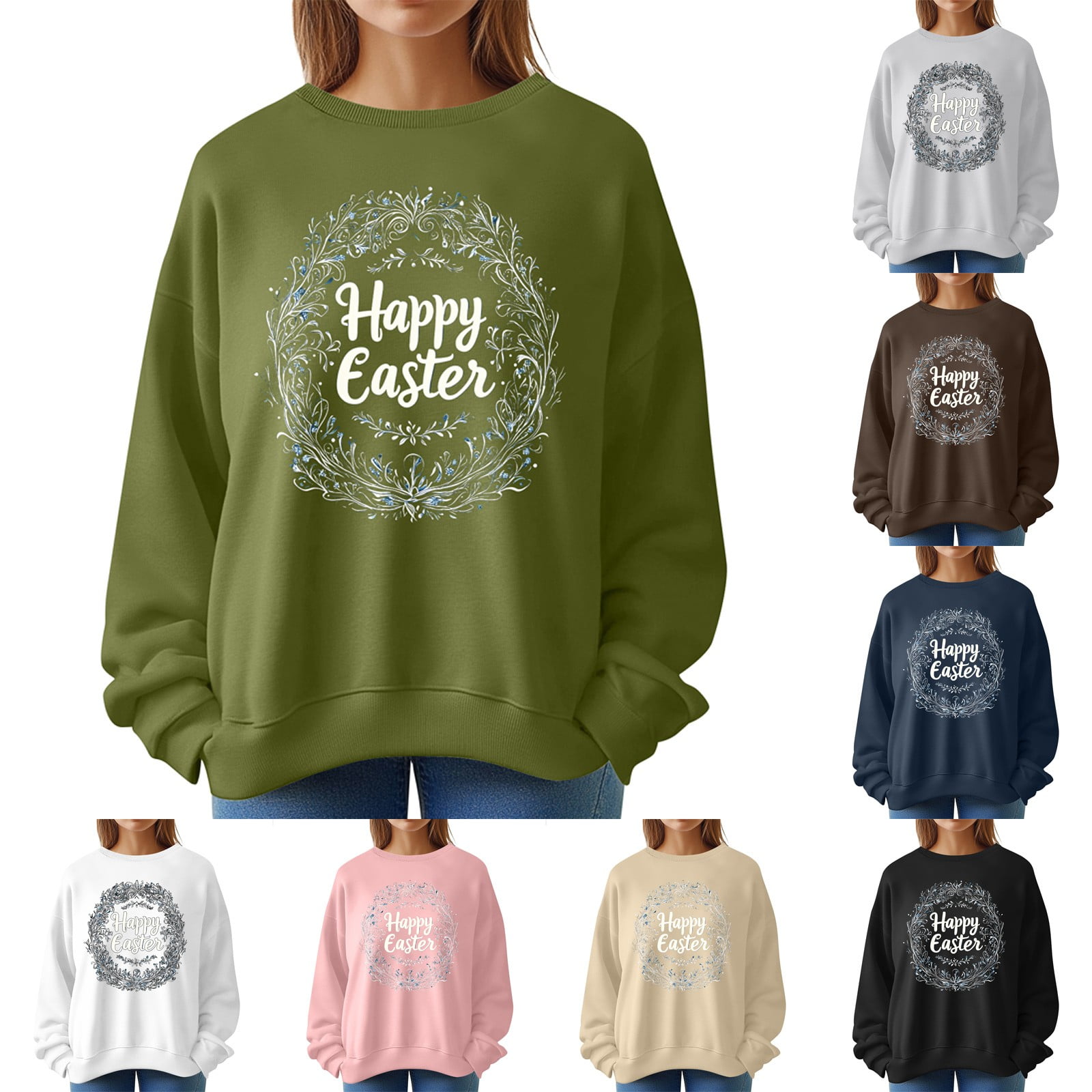 DBAIXID Easter Sweater Girls Plus Size Oversized Rabbit Trendy 3d Print ...