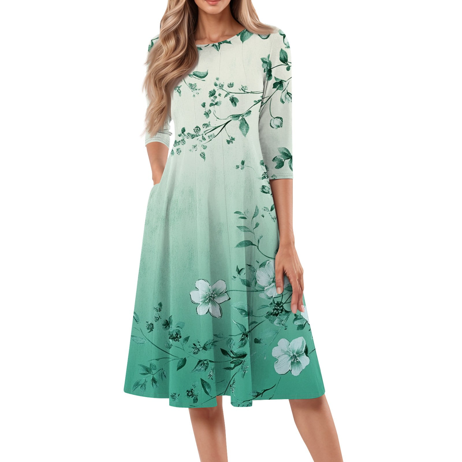 DBAIXID Floral Summer Dresses for Women 2025, Beach Trendy Floral Dress ...