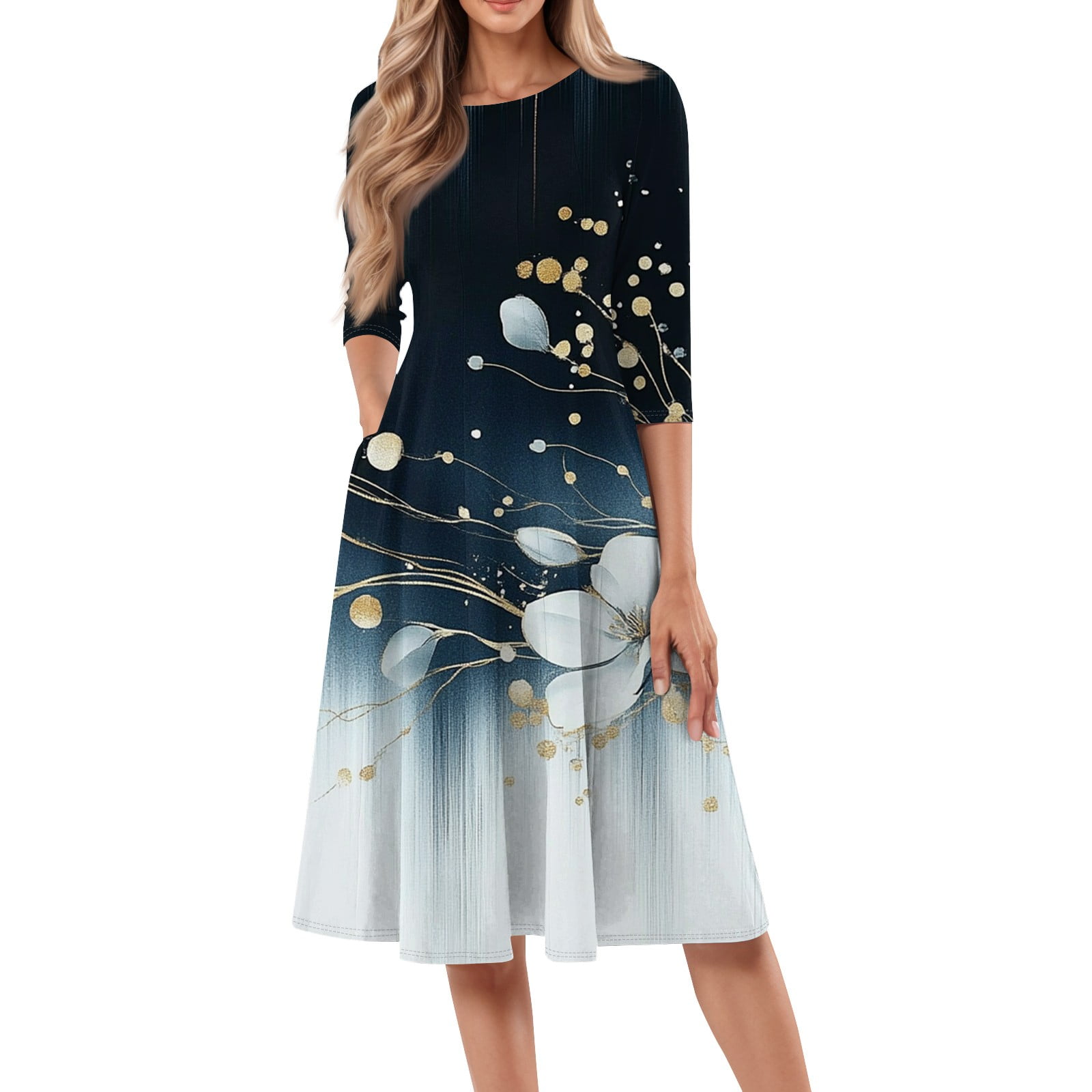 DBAIXID Floral Summer Dresses for Women 2025, Beach Trendy Floral Dress ...