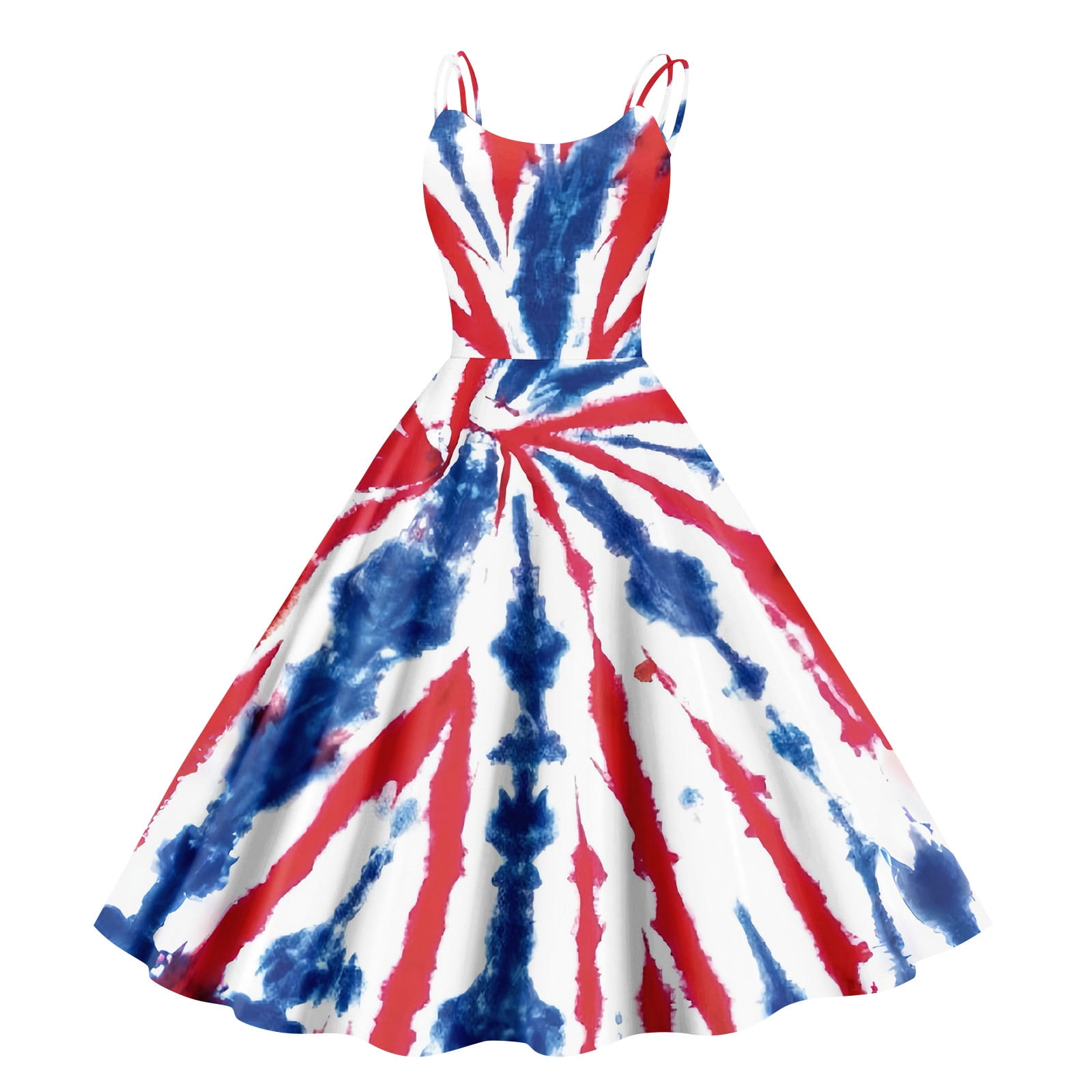 DBAIXID Independence Day Dress for Women Round USA American Flag 1776 ...