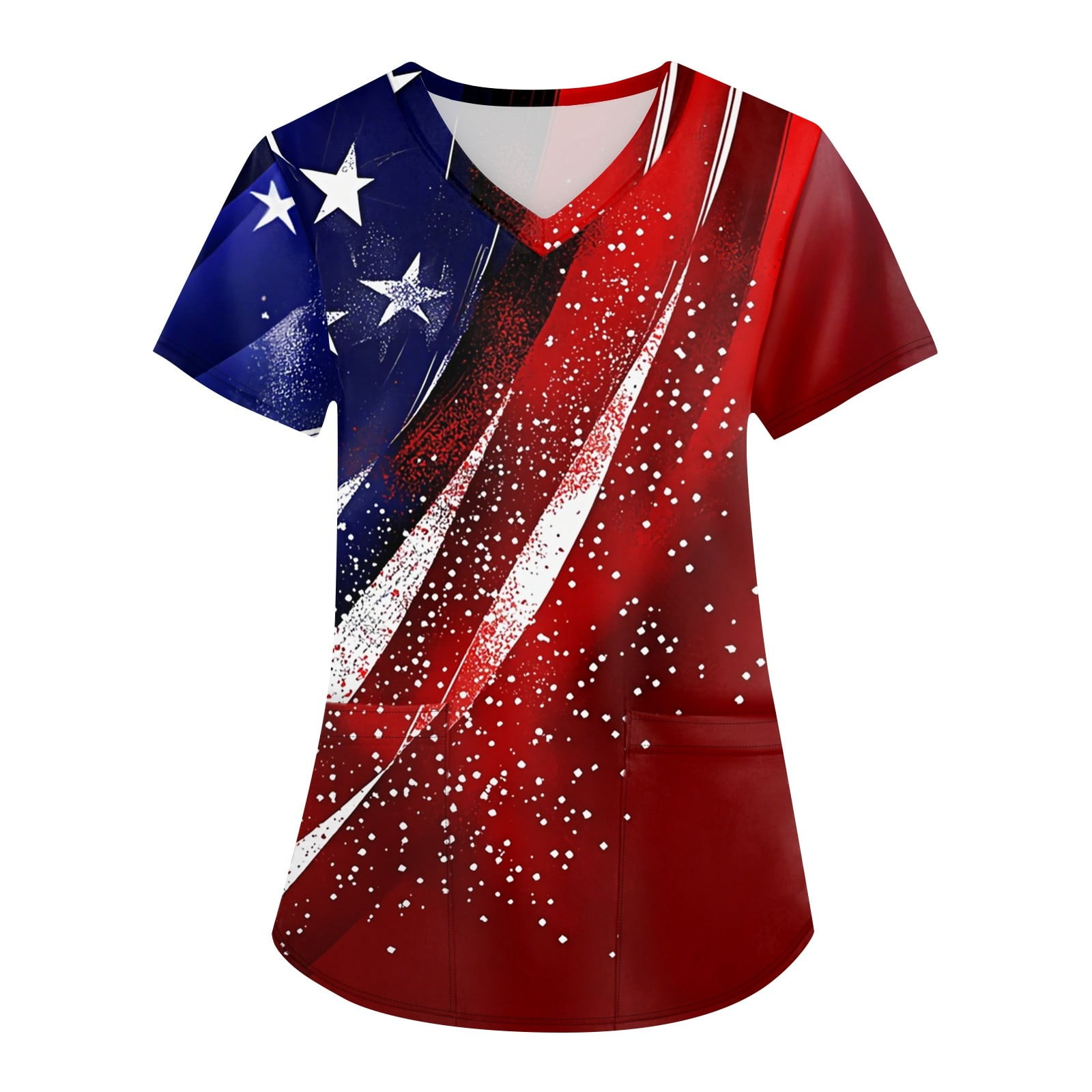 DBAIXID Independence Day Scrub Tops Womens 1776 Generations Strong ...