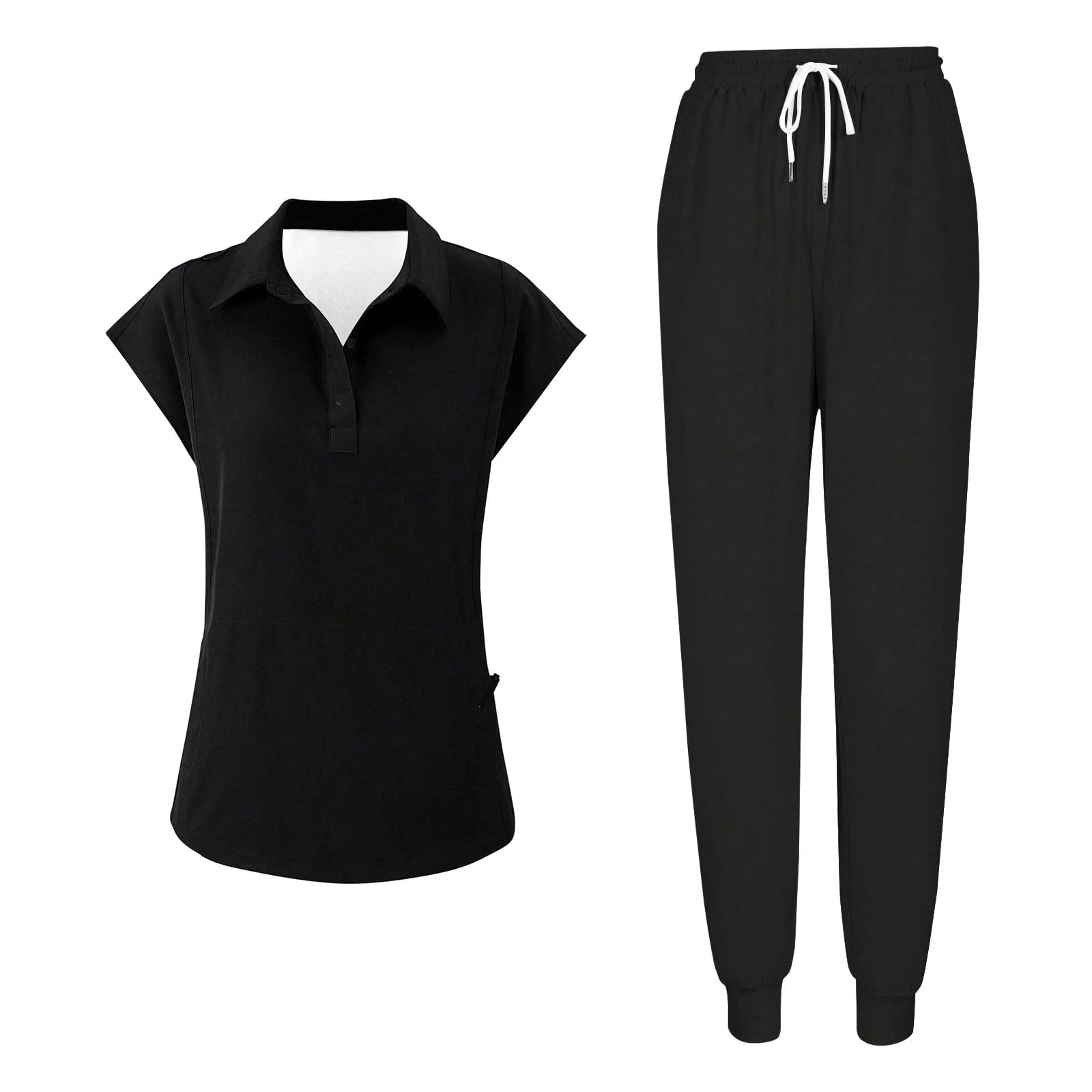 DBAIXID Jogger Scrub Set Plus Size Petite V Neck Moisture Absorption ...