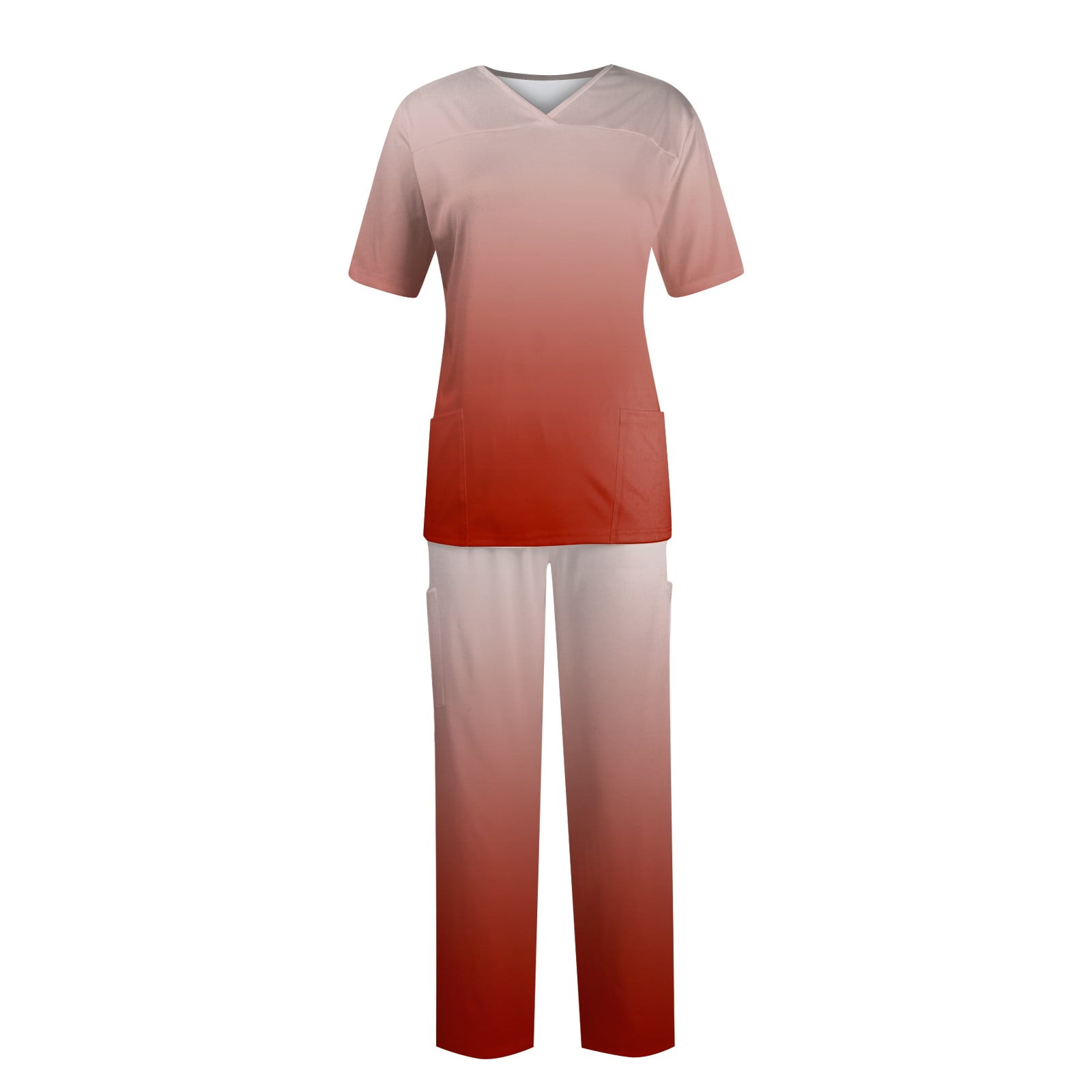 DBAIXID Jogger Scrub Set Straight Leg Stretch V Neck Moisture ...