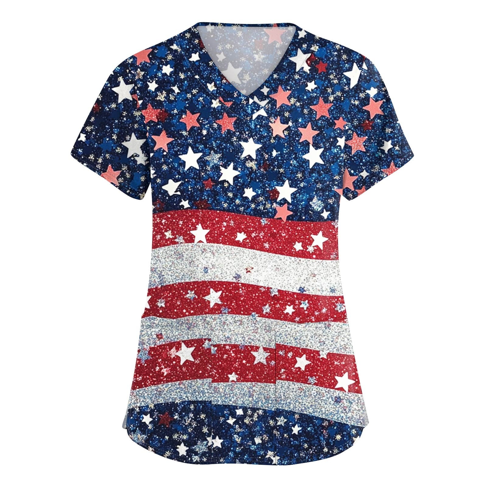 DBAIXID Memorial Day Scrub Tops for Women 1776 Family Legacy Scrub ...