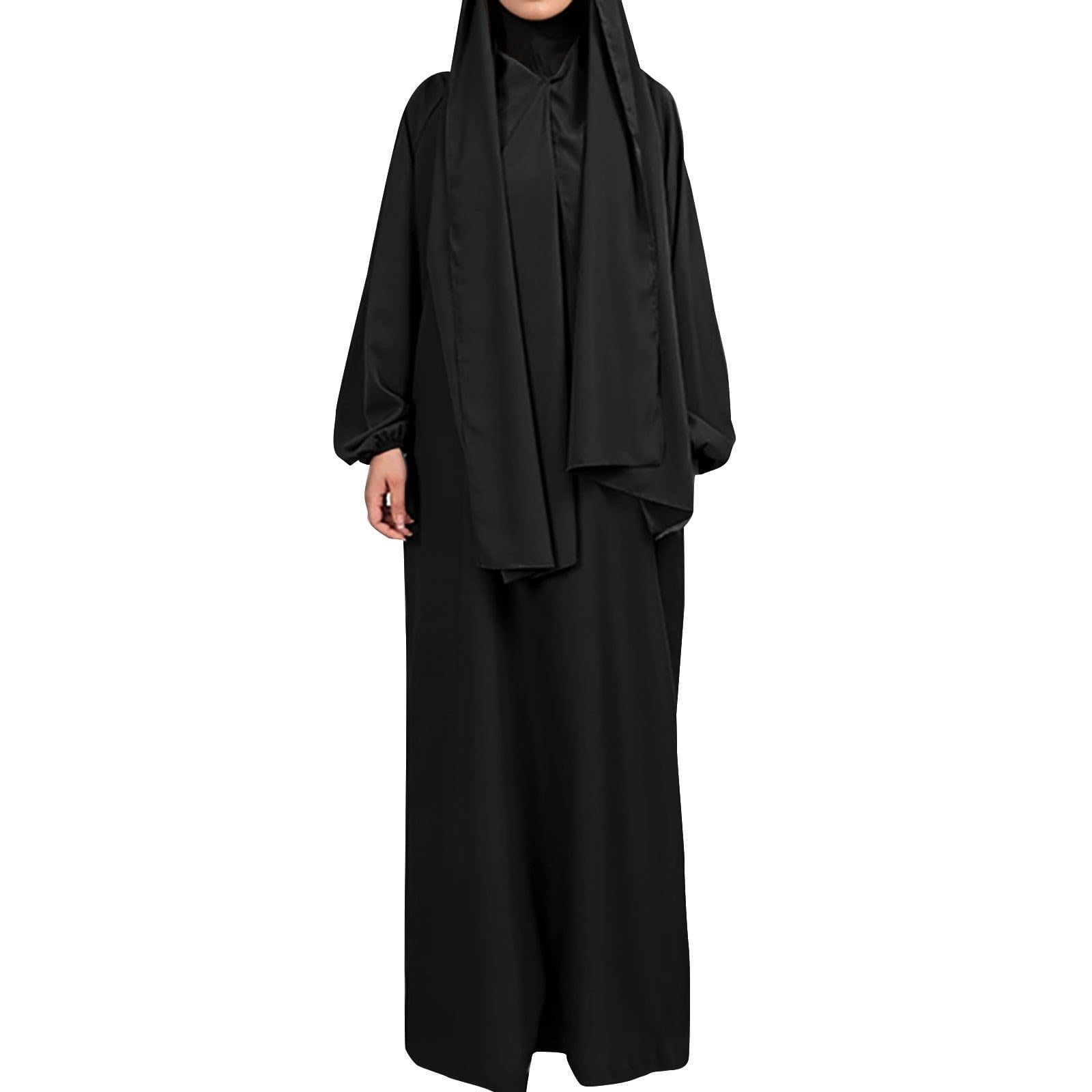 DBAIXID Middle East Arabian Robe Muslim Dresses for Women Abaya Button ...
