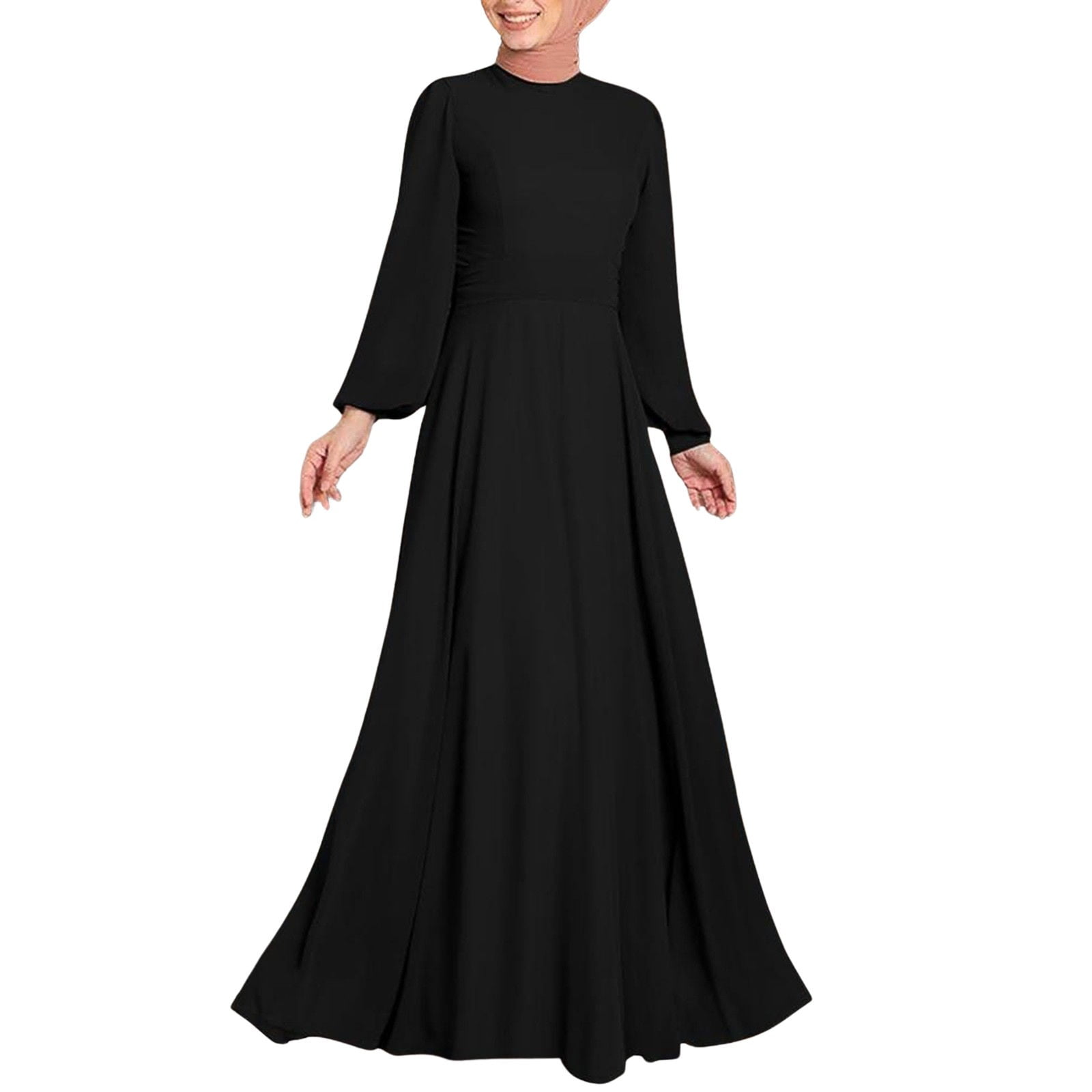DBAIXID Middle East Arabian Robe Muslim Dresses for Women Abaya Button ...